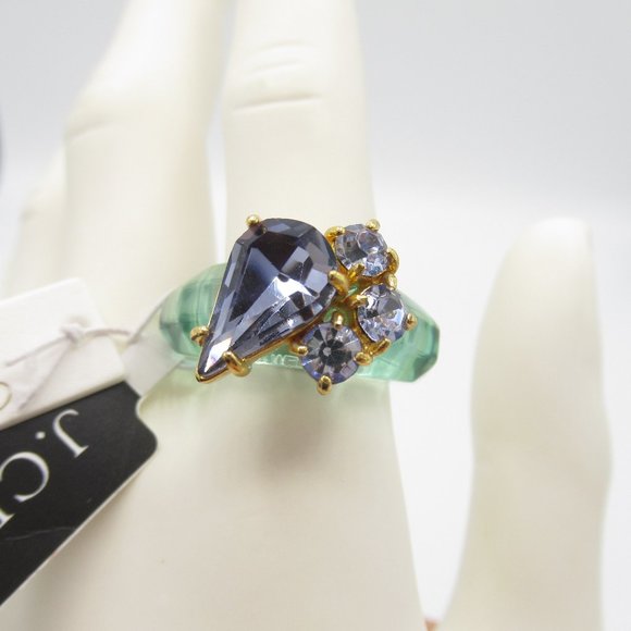 J. Crew | Jewelry | J Crew X Nails By Mei Crystal Acetate Ring Summer ...
